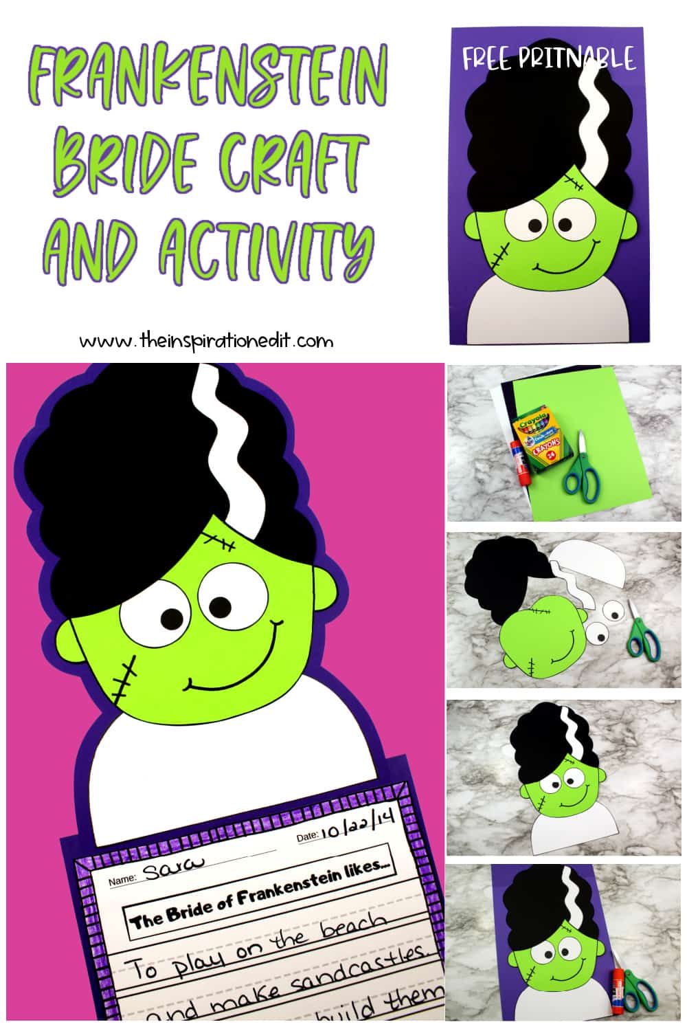 Bride of Frankenstein Craft for Halloween - The Inspiration Edit
