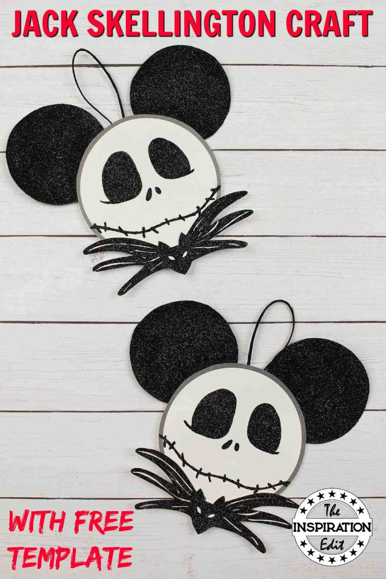 Jack Skellington Face Craft With Free Template - The Inspiration Edit