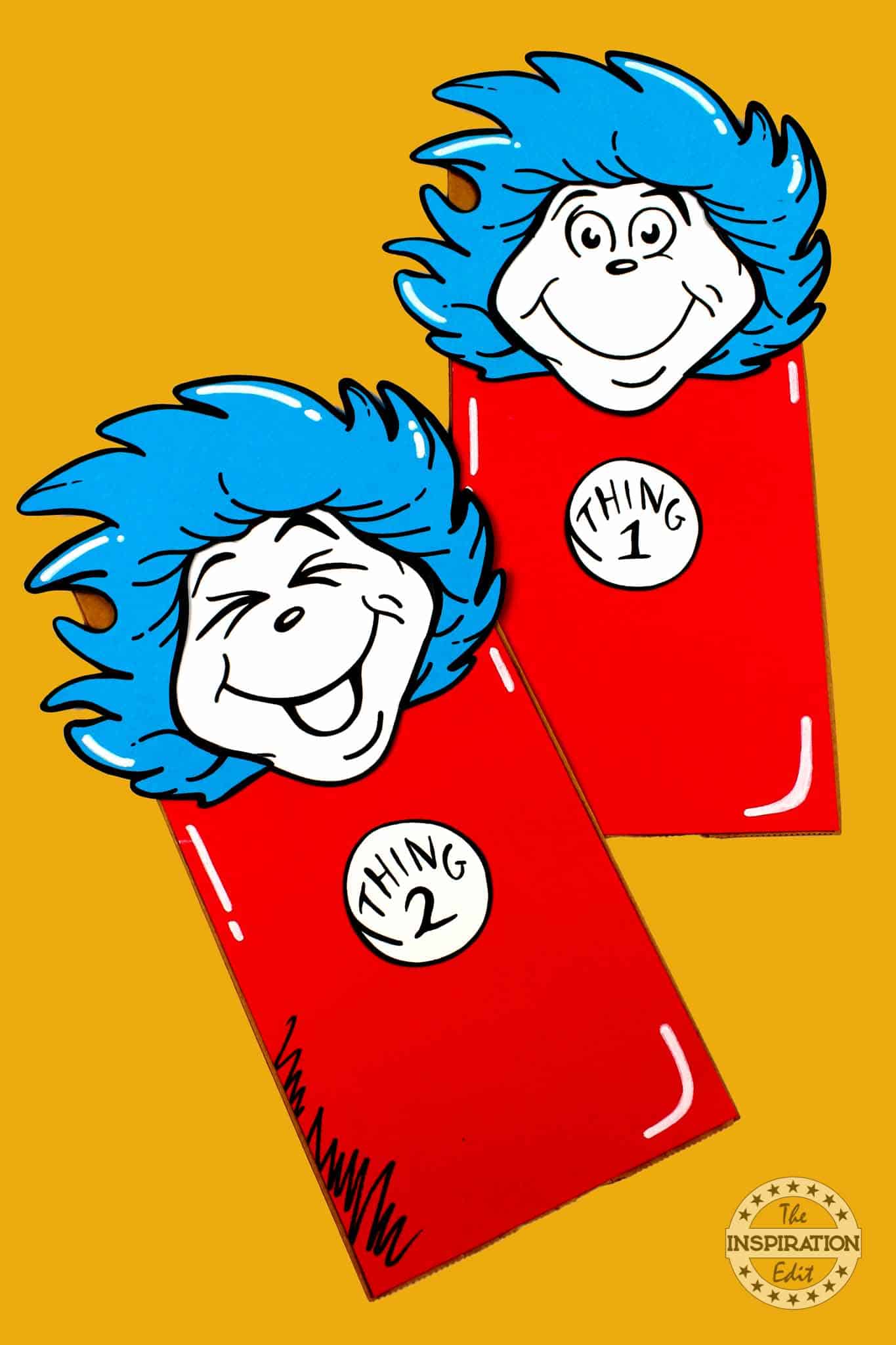 Thing 1 and Thing 2 Puppet Craft - The Inspiration Edit