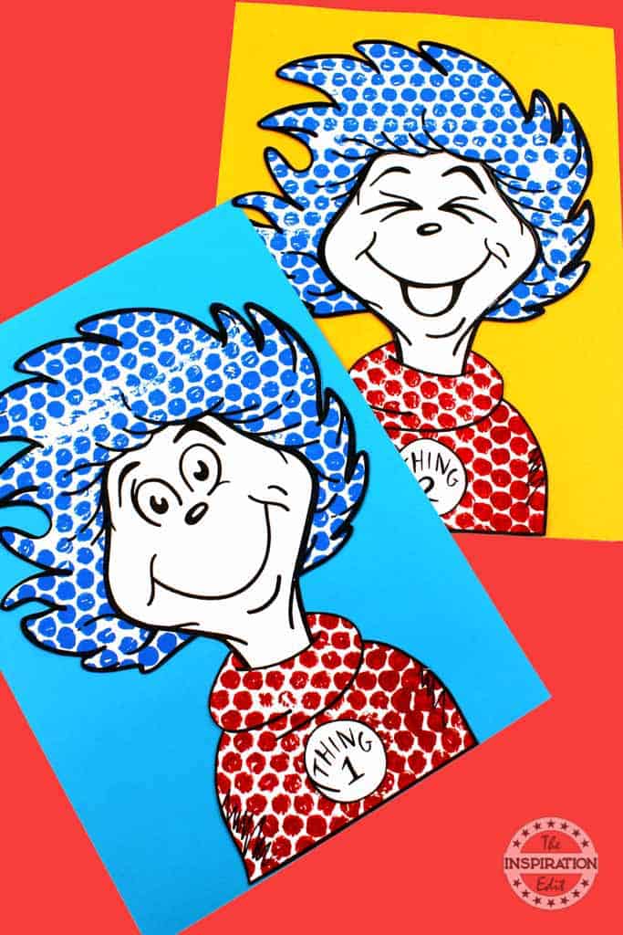 Thing 1 and Thing 2 Bubble Art - The Inspiration Edit