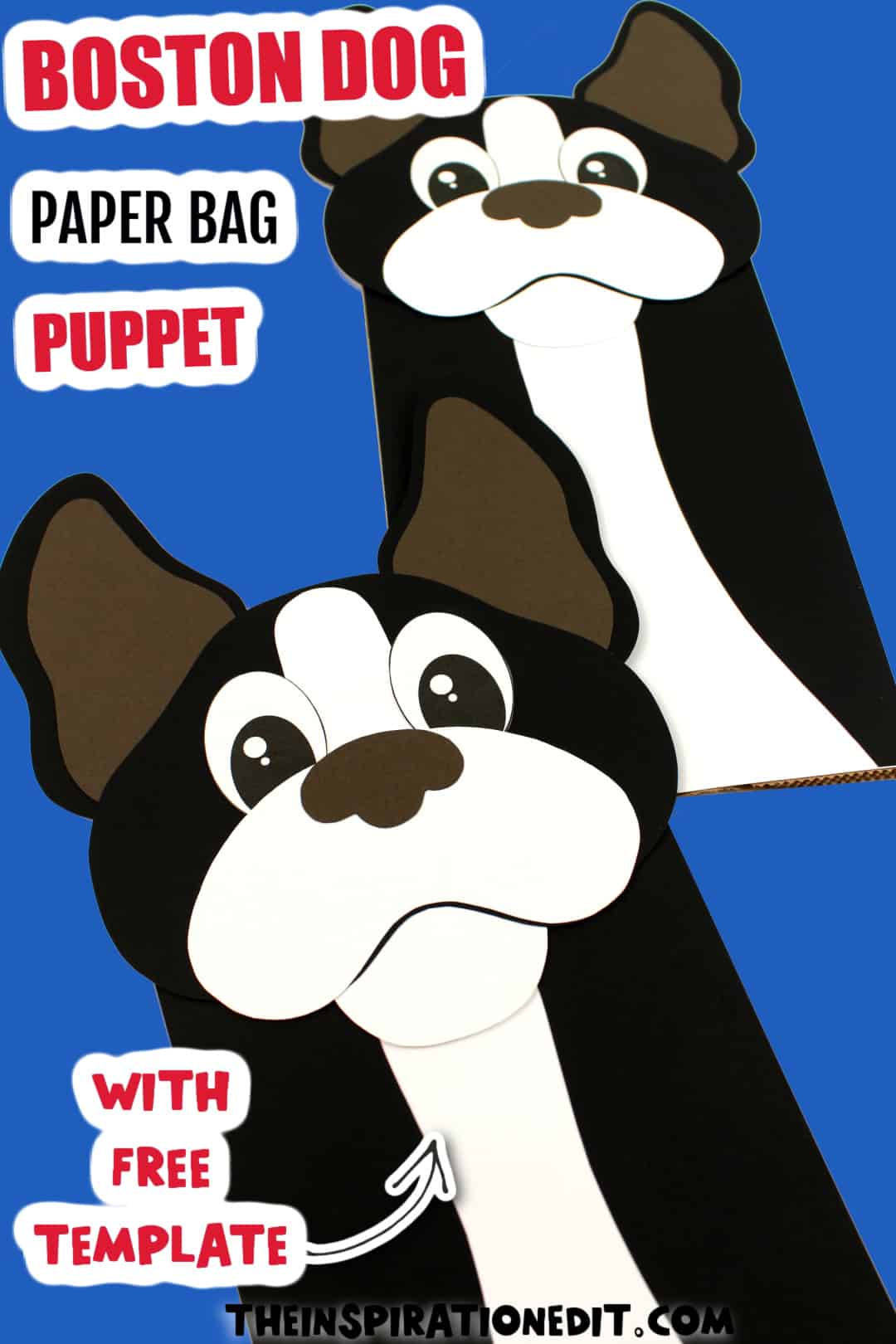 Boston Terrier Paper Bag Puppet - The Inspiration Edit