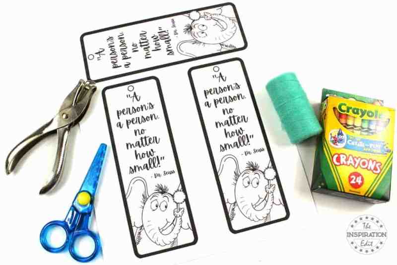 Horton Dr Seuss Free Bookmark Template - The Inspiration Edit