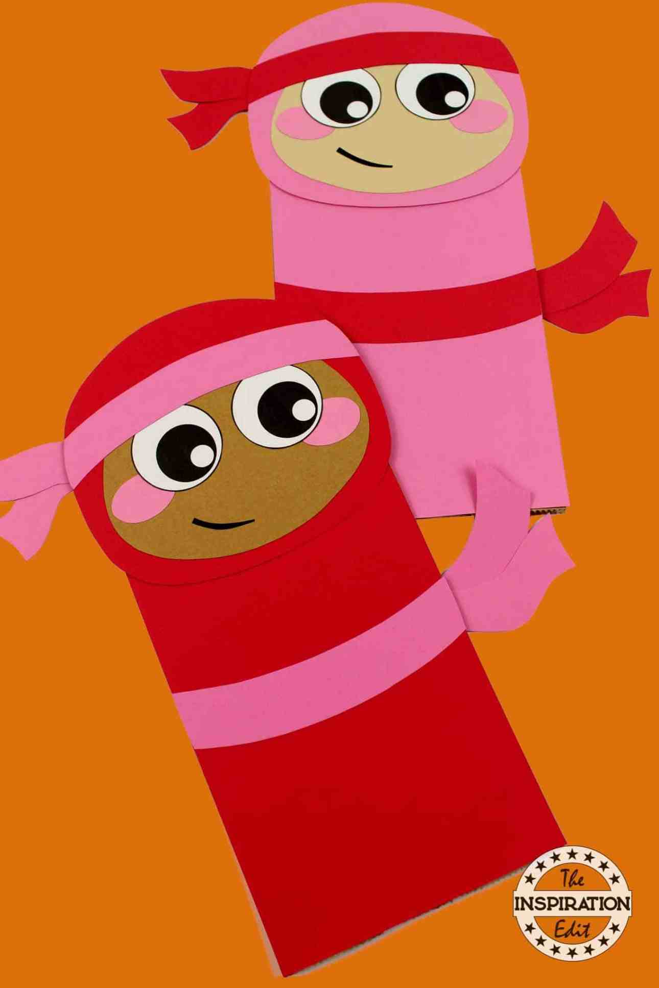 Easy DIY Ninja Paper Bag Puppet - The Inspiration Edit