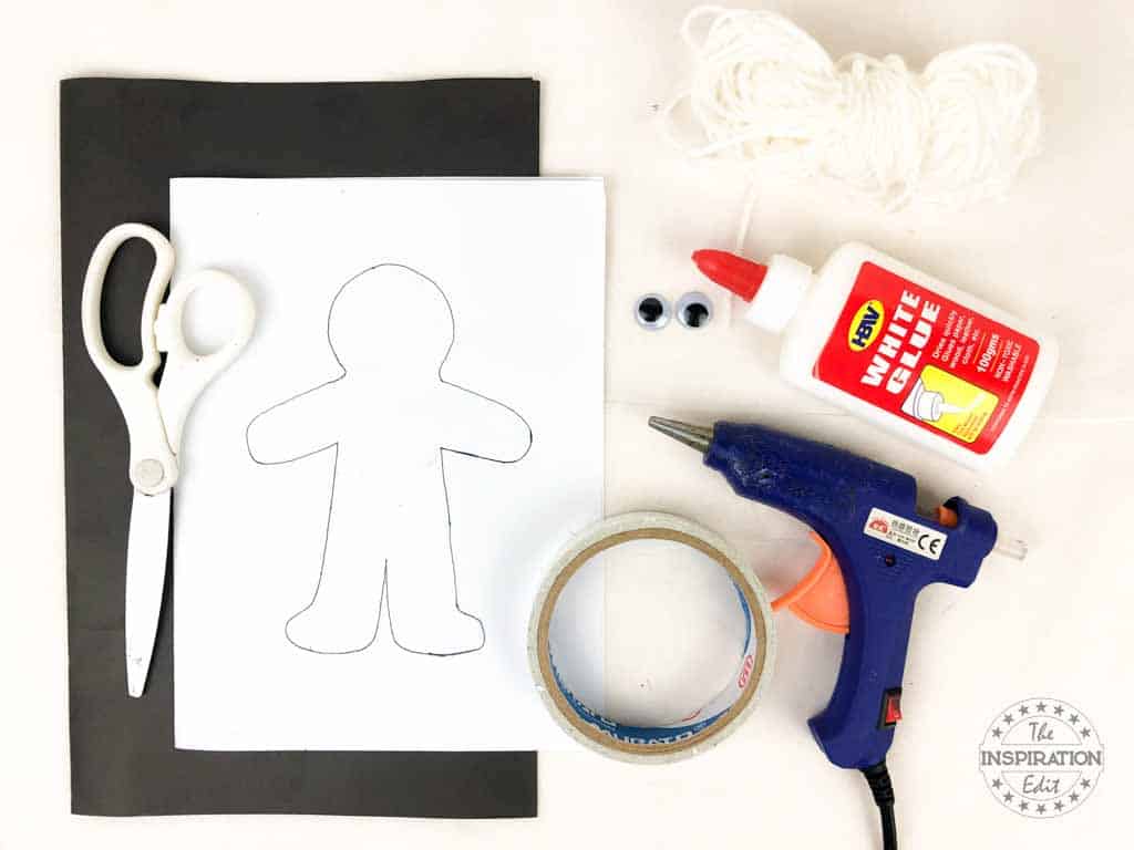 String Mummy Halloween Art for Kids - The Inspiration Edit