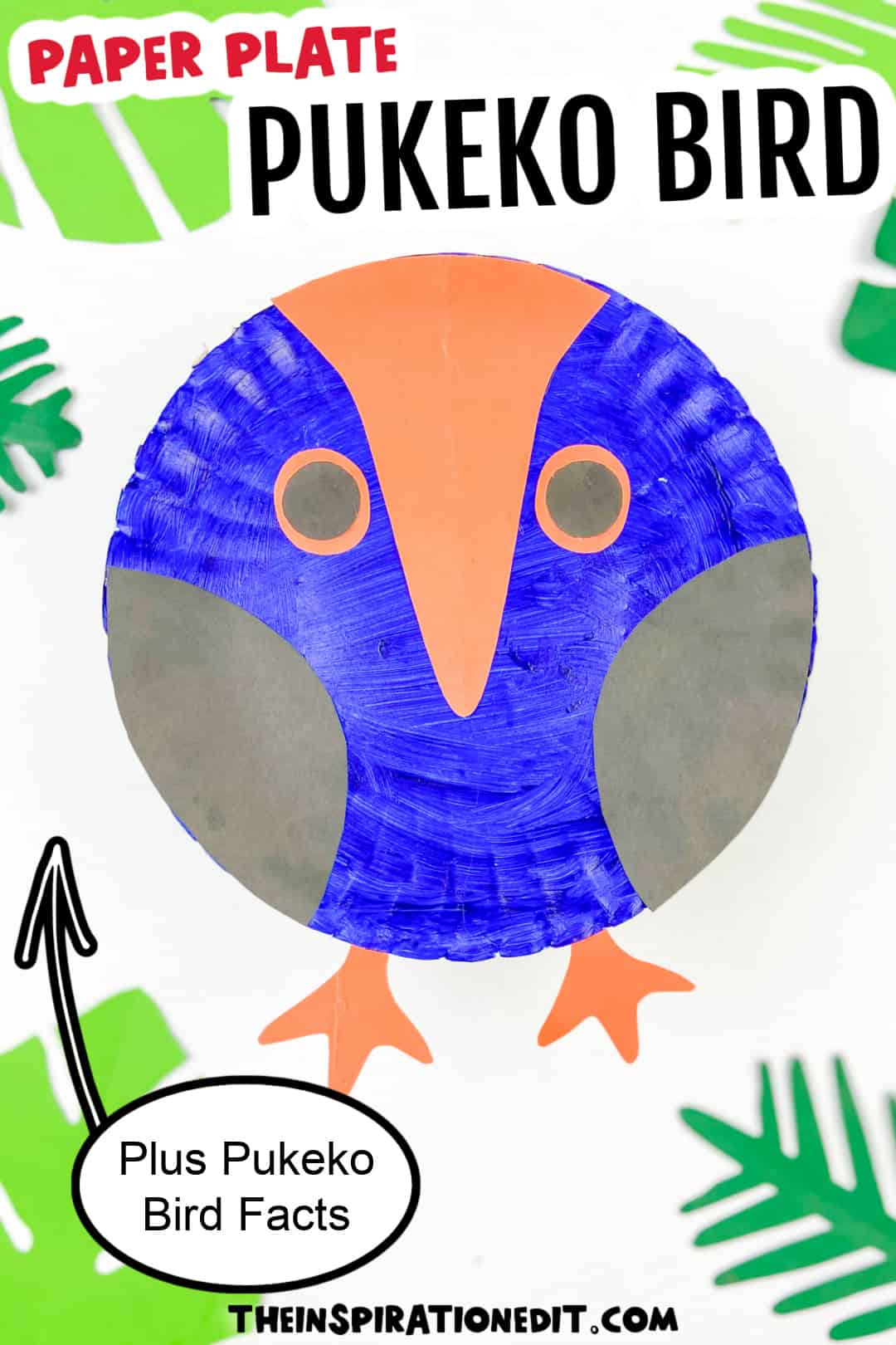 Paper Plate Bird Craft: Pukeko Bird Craft - The Inspiration Edit