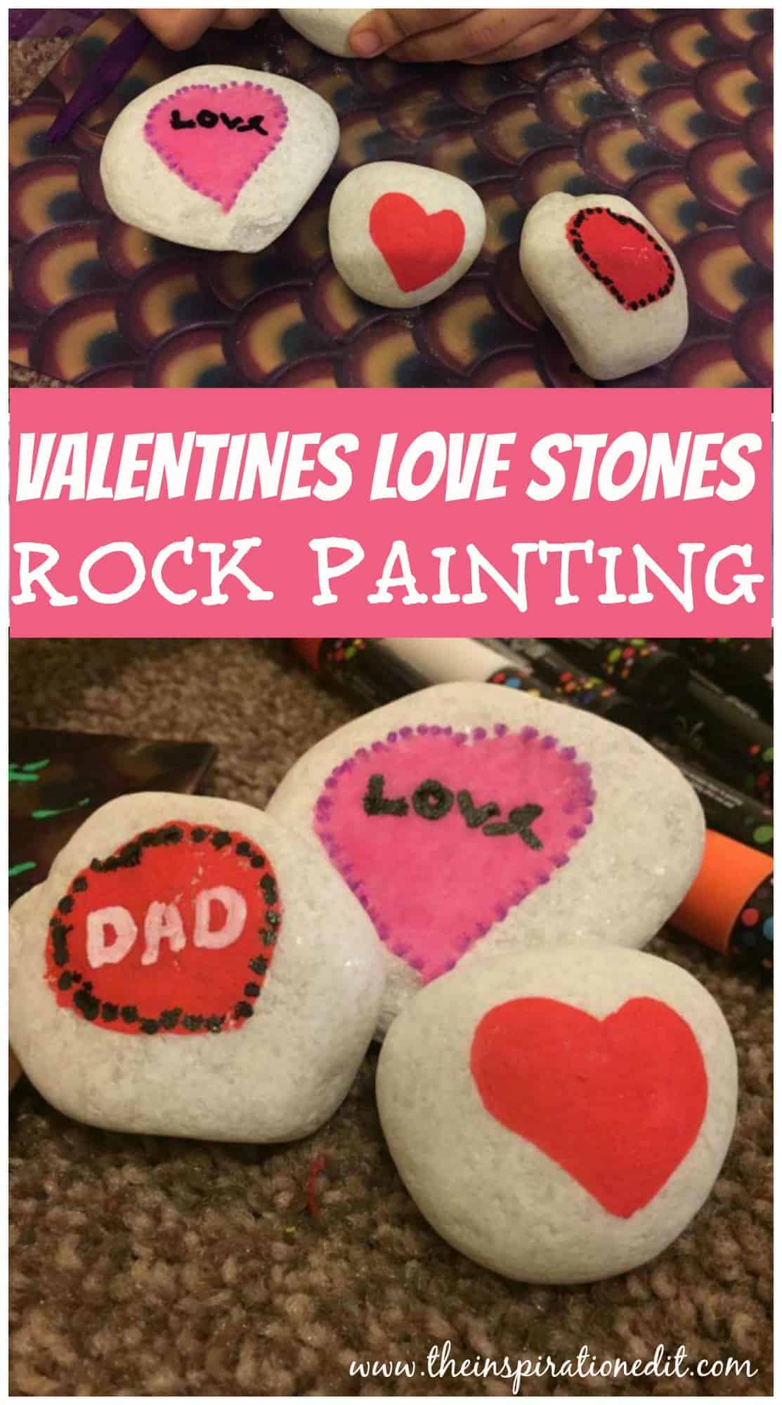 Valentines Rock Painting Ideas Love Stones | The Inspiration Edit