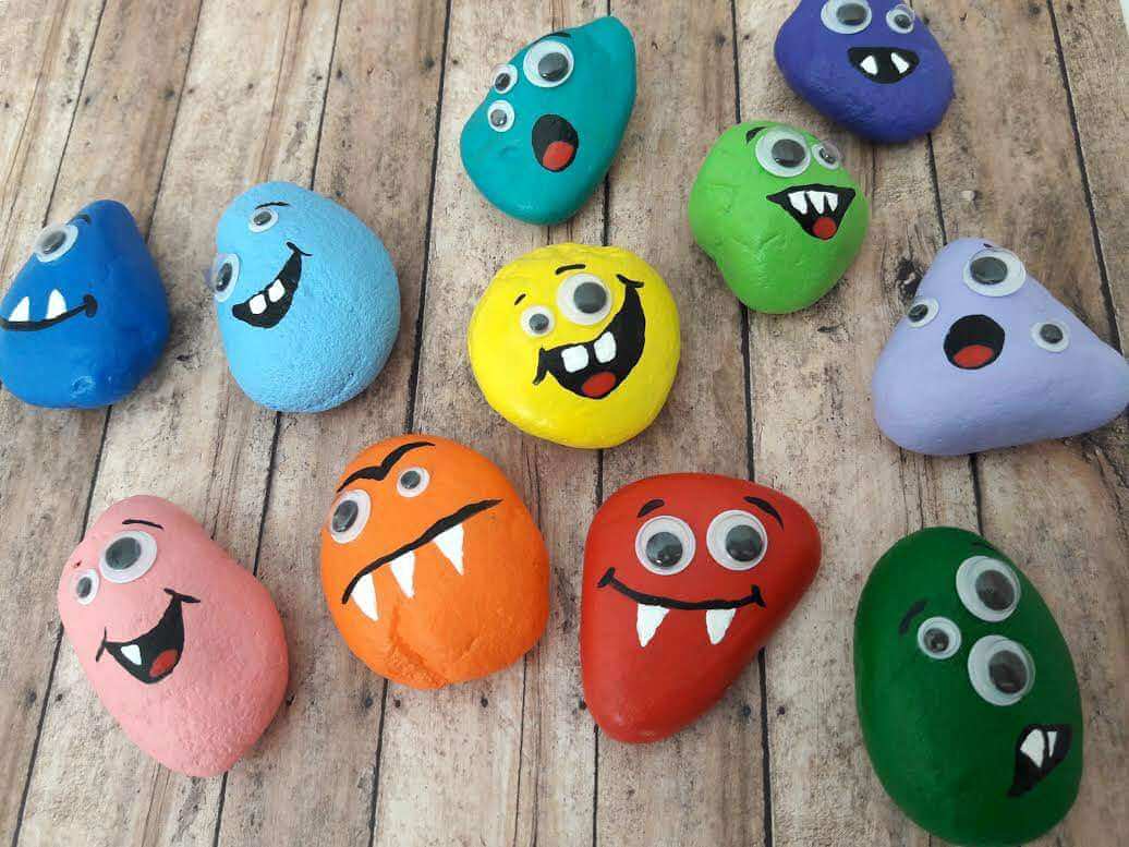 Halloween Monster Rocks a Fun Craft for Kids | The Inspiration Edit