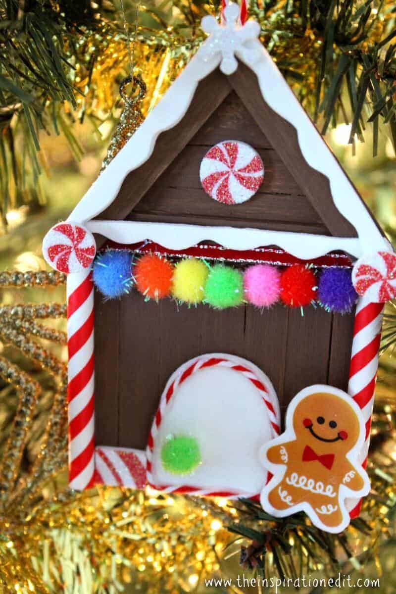 How to Make an Easy Gingerbread House Ornament | The Inspiration Edit
