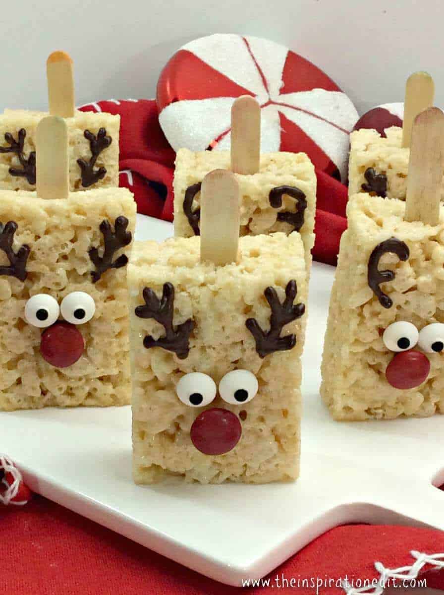 Rudolph Reindeer Rice Crispy Treats | The Inspiration Edit