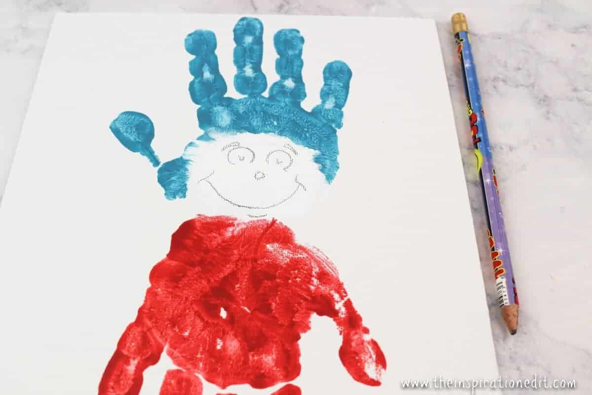 Thing 1 and Thing 2 Handprint Canvas | The Inspiration Edit