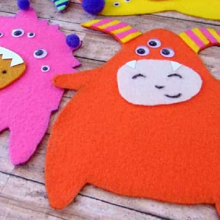 Felt Monsters Art Idea for Halloween - The Inspiration Edit