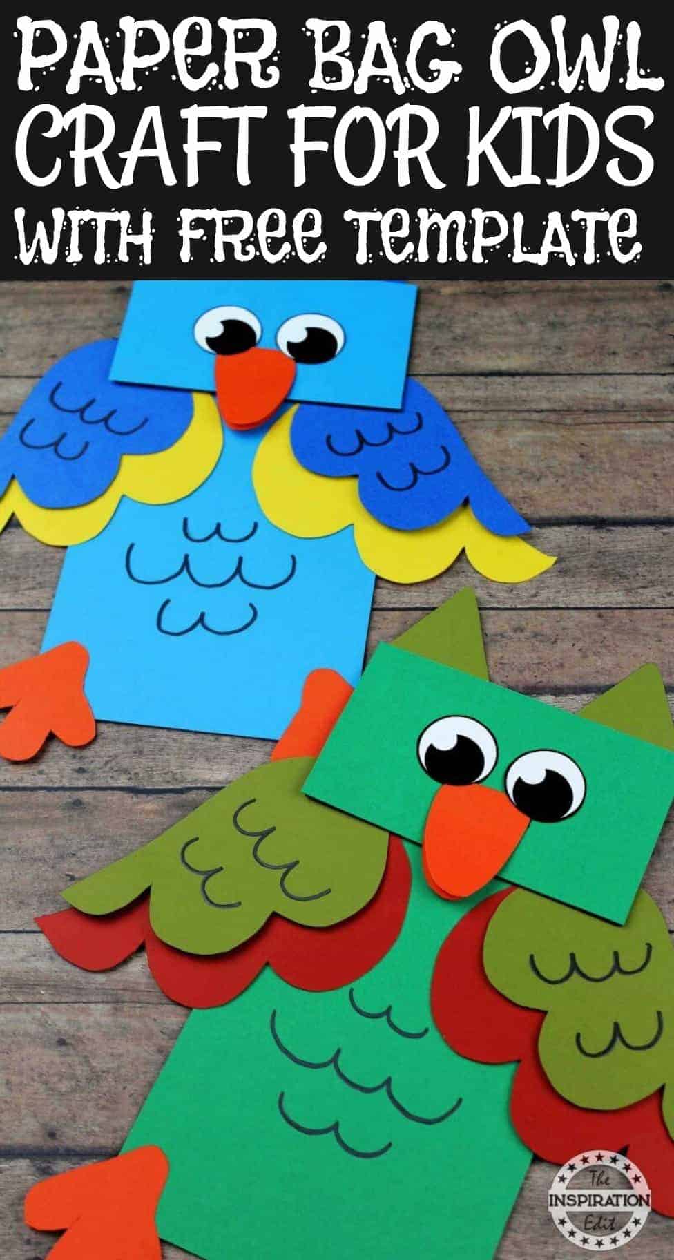 Owl Paper Bag Puppet for Kids | The Inspiration Edit