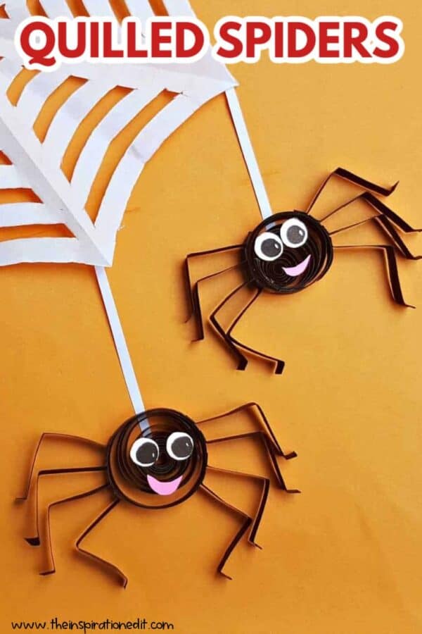 Halloween Craft Quilled Spider Project for Kids · The Inspiration Edit