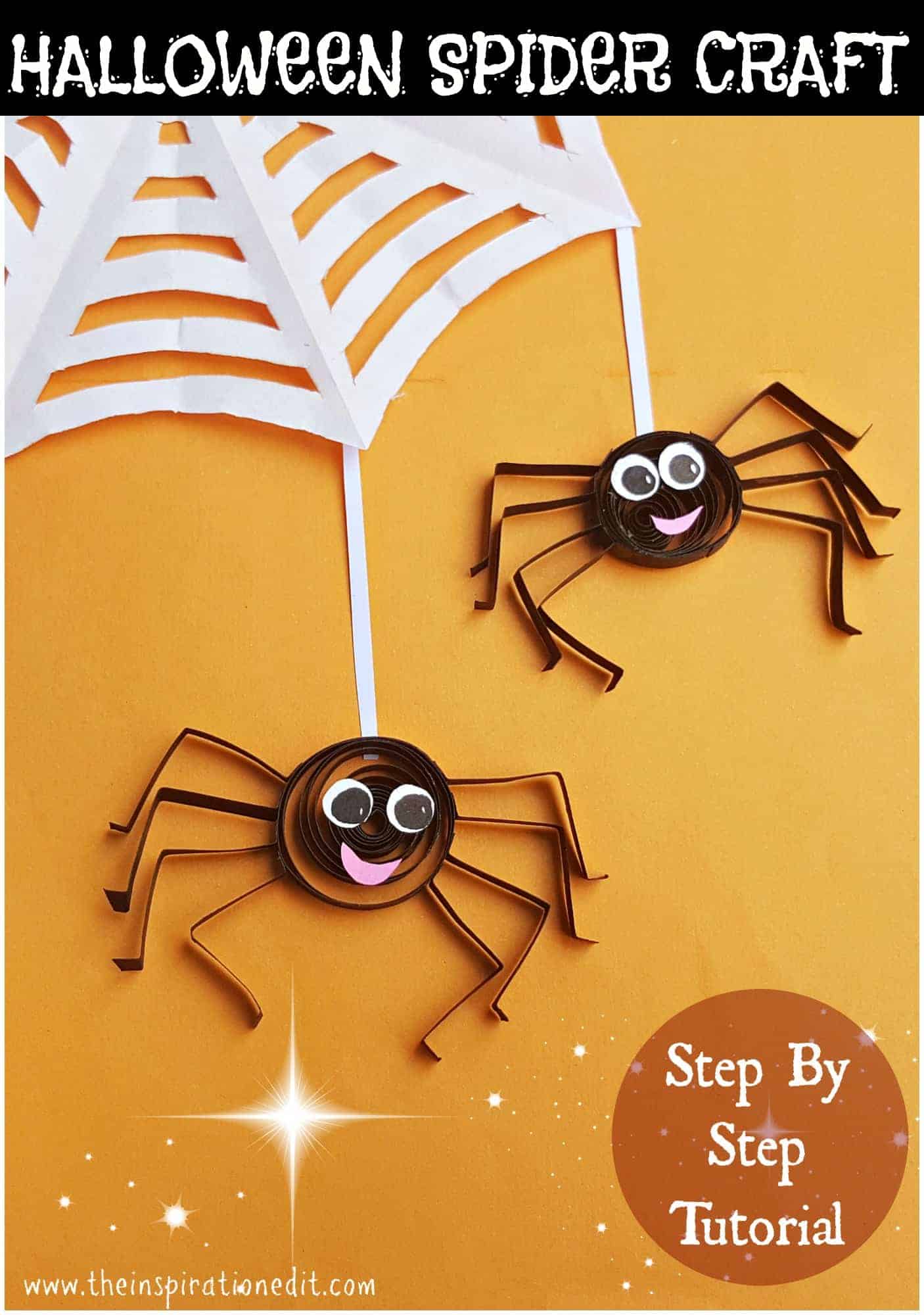 Halloween Craft Quilled Spider Project for Kids | The Inspiration Edit