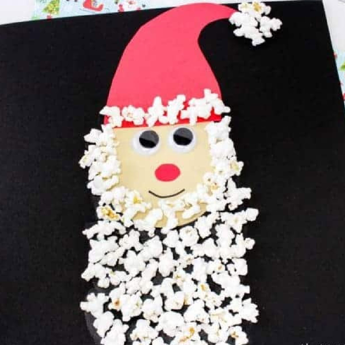 Popcorn Santa Craft for Kids | The Inspiration Edit