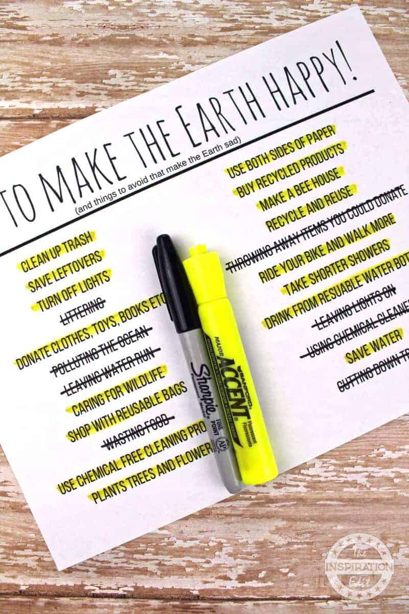 Easy Earth Day Activity: Happy Earth Sad Earth Printable | The ...