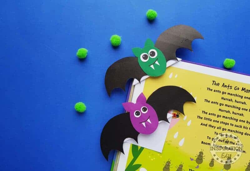 Bat Corner Bookmark for Halloween Reading Fun | The Inspiration Edit