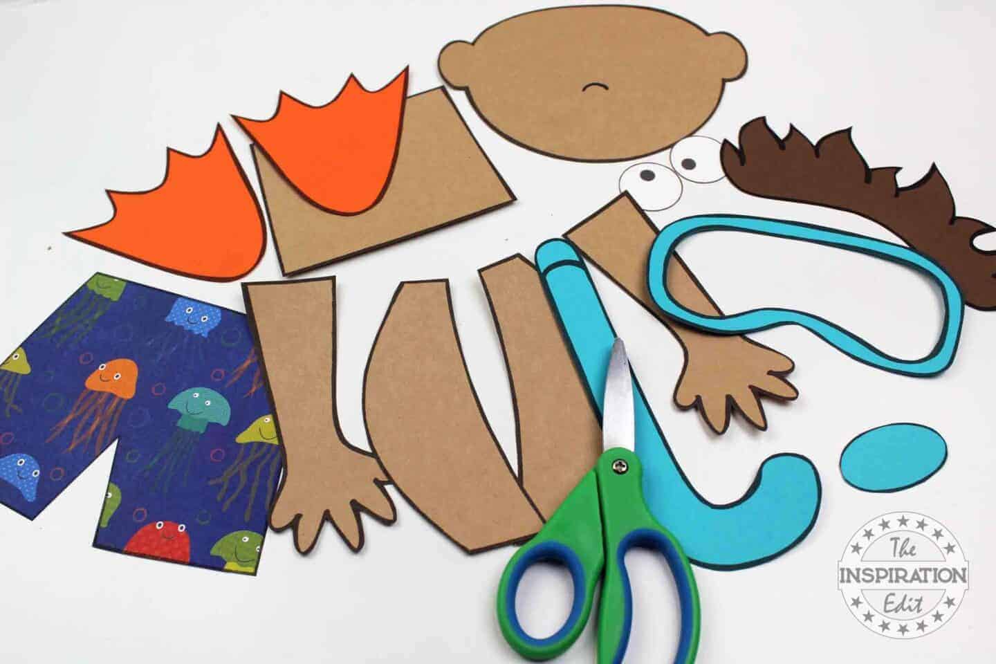 Snorkel Diver Kids Summer Printable | The Inspiration Edit