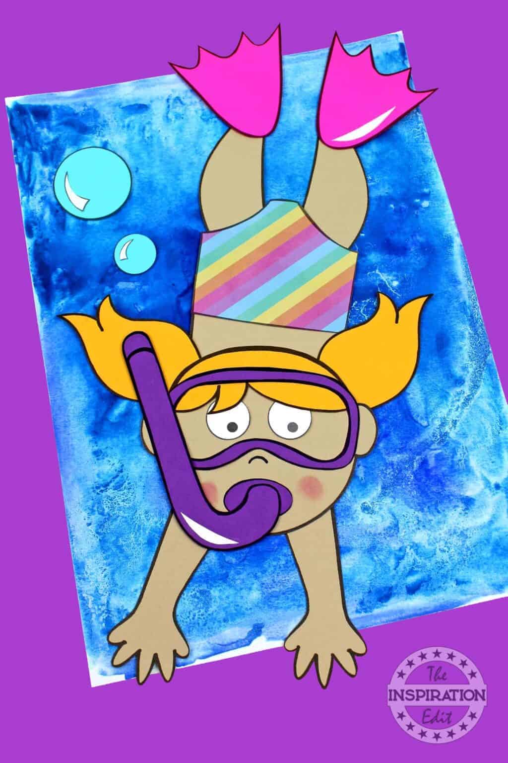 Snorkel Diver Kids Summer Printable | The Inspiration Edit