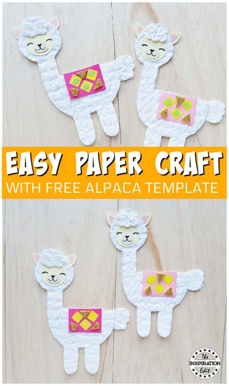 Alpaca Paper Craft for Kids | The Inspiration Edit