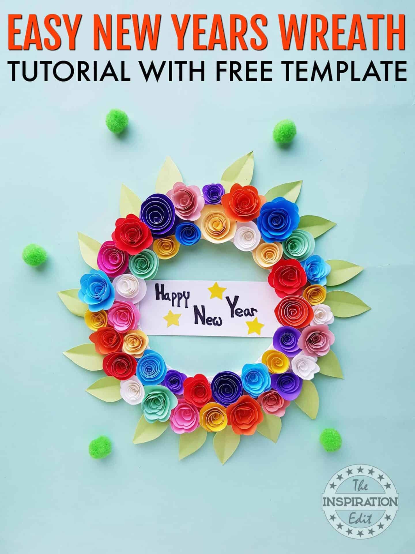 Easy New Years Wreath Craft Tutorial | The Inspiration Edit