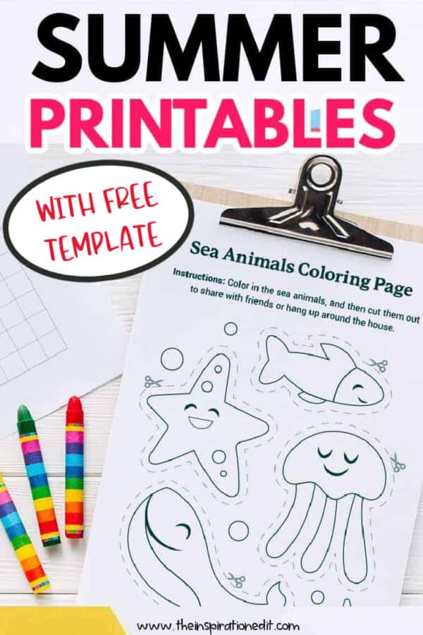 Build Fine Motor Skills With Summer Printables | The Inspiration Edit