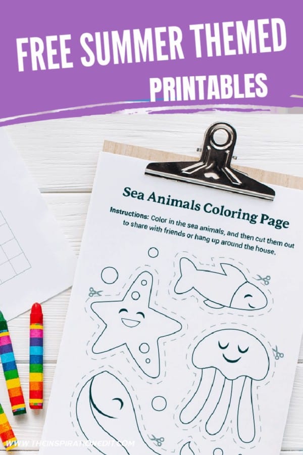 Build Fine Motor Skills With Summer Printables | The Inspiration Edit