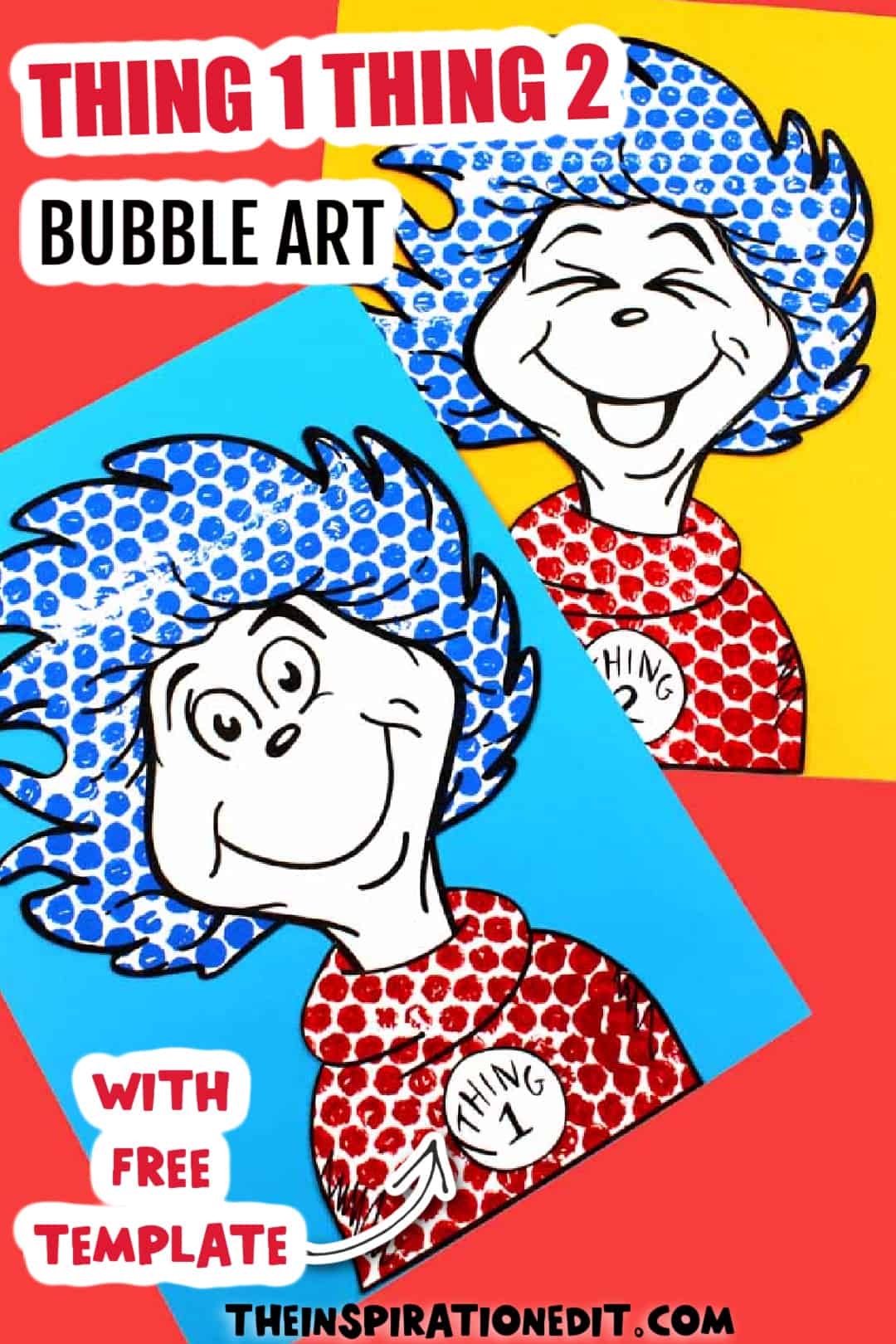 Thing 1 and Thing 2 Bubble Art | The Inspiration Edit