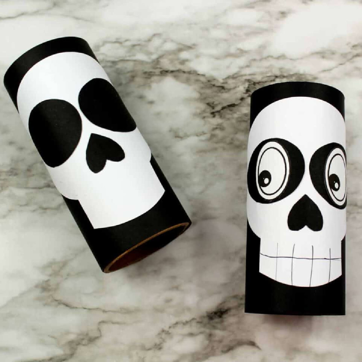 Easy Skeleton Craft for Kids Using a Toilet Tube | The Inspiration Edit