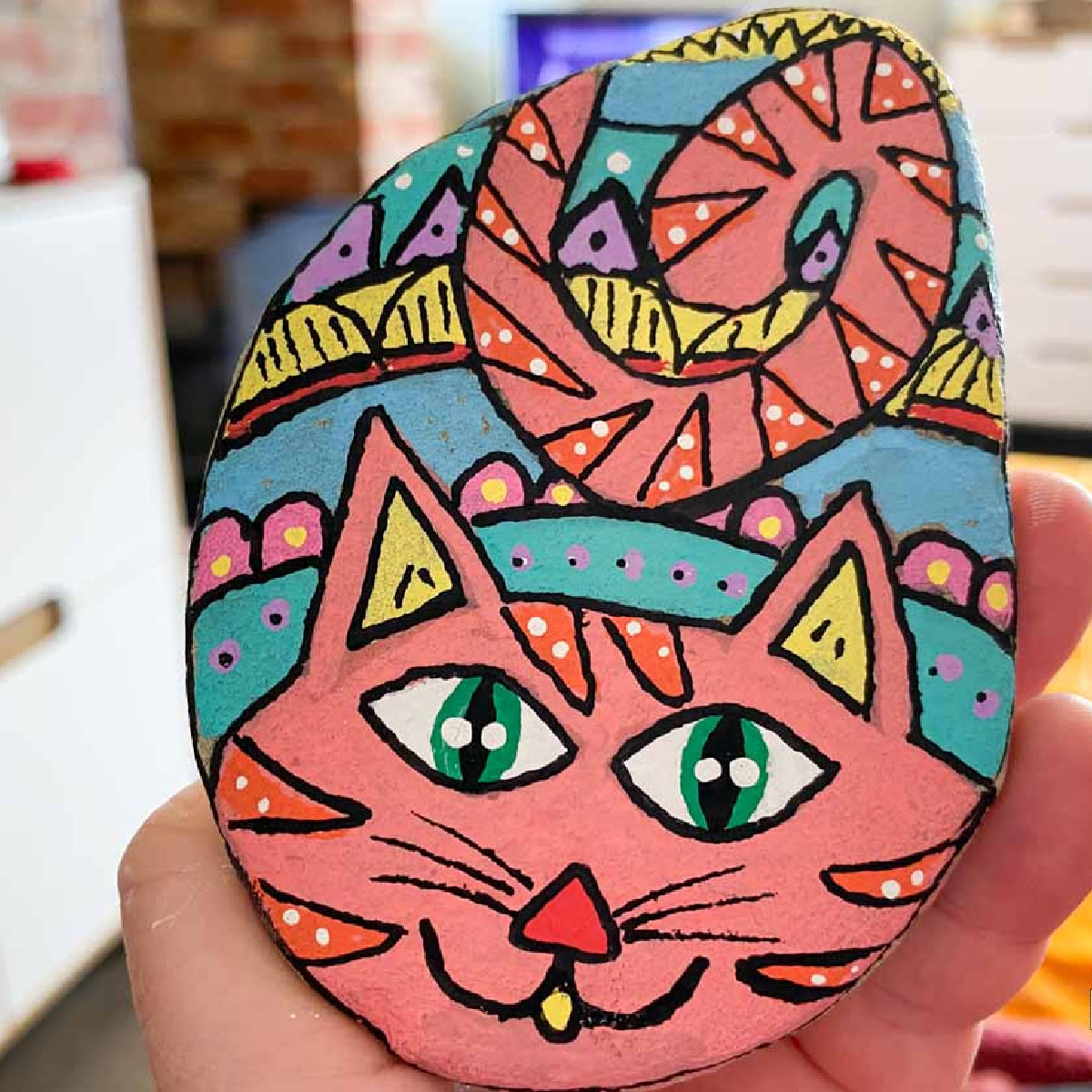 Fun Cat Rock Painting Project | The Inspiration Edit