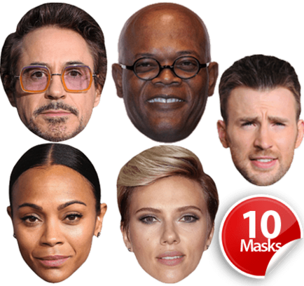 superhero face cutouts