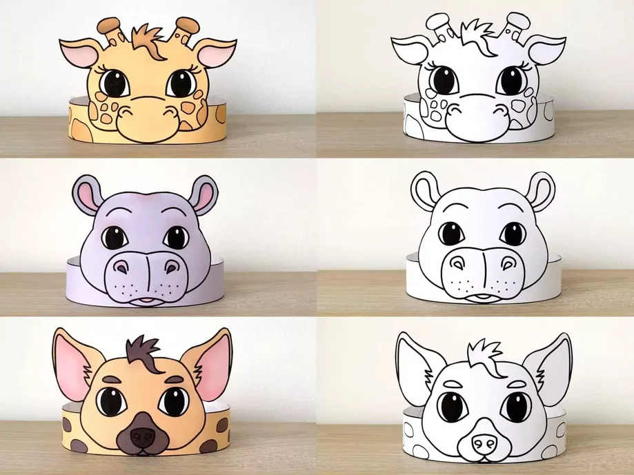 African Animal Mask Templates