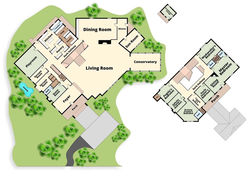 Addams Family House Floor Plan
