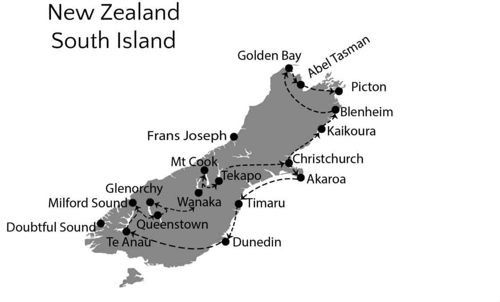 Southern Island Of New Zealand New Zealand South Island Road Trip