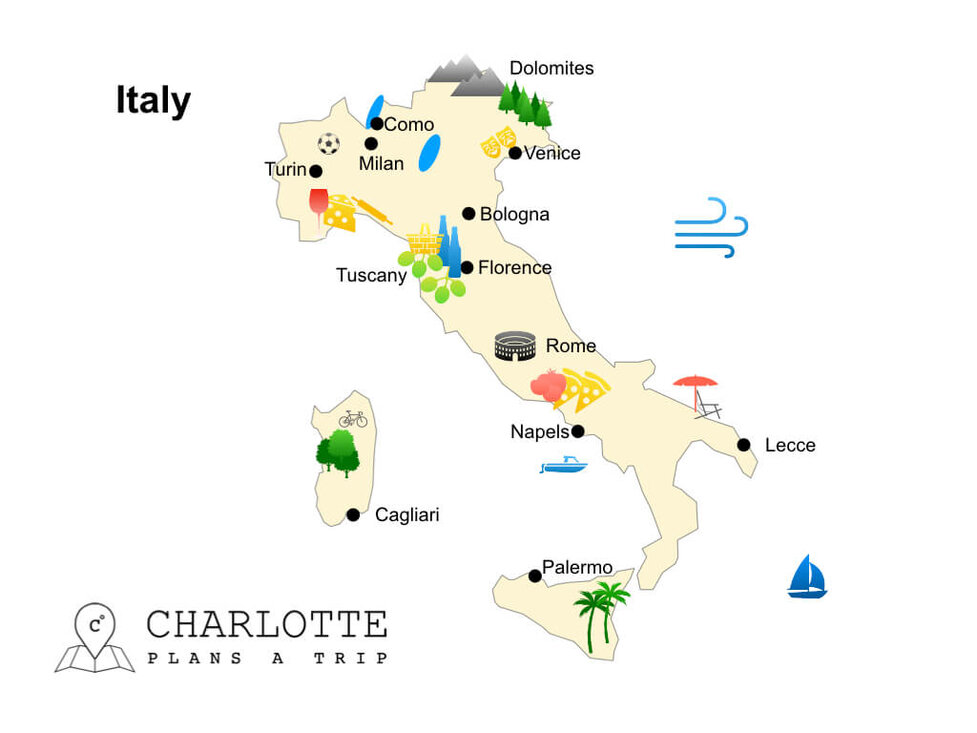 Naples Attractions Map Italy