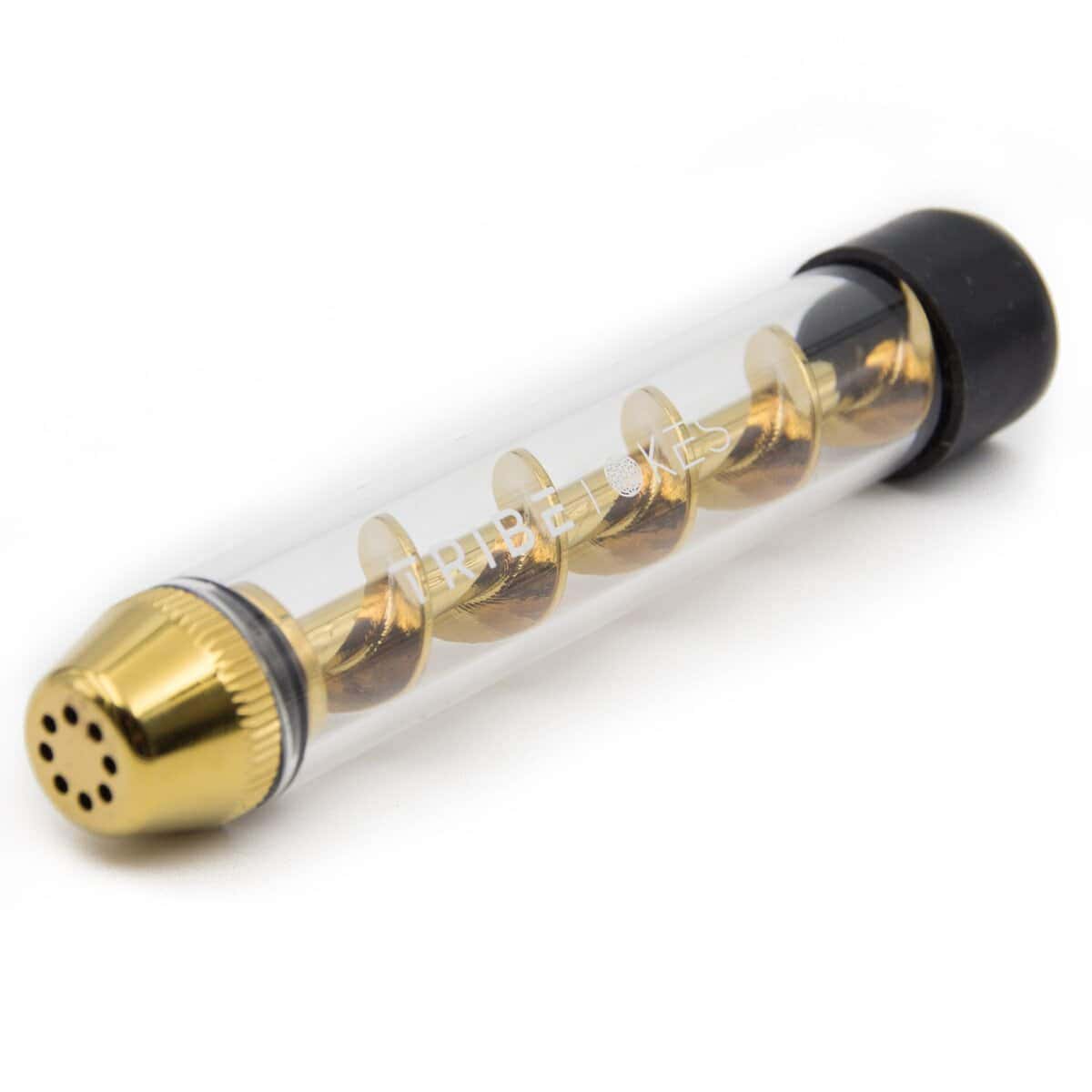 The Phoenix | Glass Blunt Twist Pipe | Gold - TribeTokes