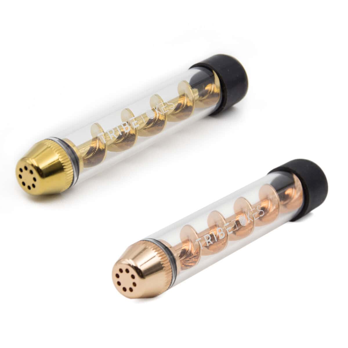 Glass Blunts Twist Pipe in Gold & Rose Gold - TribeTokes