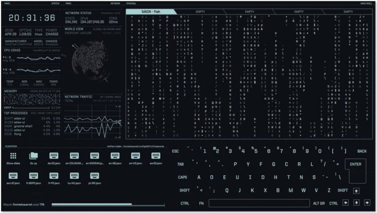 eDEX-UI: Emulador Terminal con Soporte de Pantalla Táctil » EsGeeks