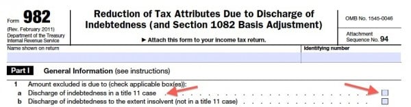 IRS Form 982 is Your Friend if You Got a 1099-C