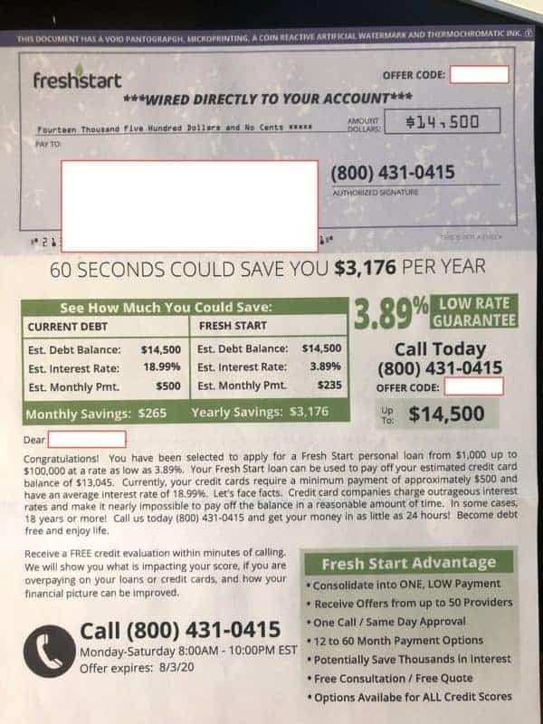 Are Debt Relief Mailers Like These in Your Mailbox Also?