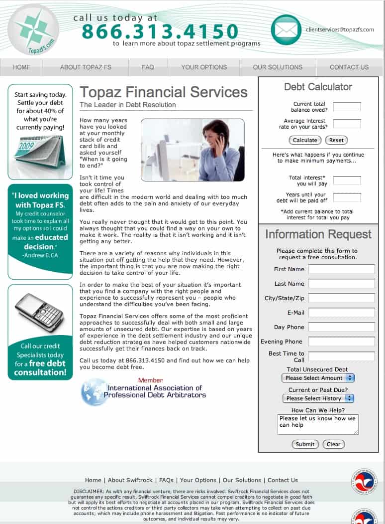 Topaz Financial Services, Swiftrock Financial, & Mesa Rock Financial ...