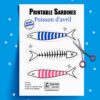 Printable Paper Fish For Poisson d'avril (French April Fools) | Annie André