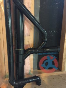 ABS drain branch with vent - Mister Plumber