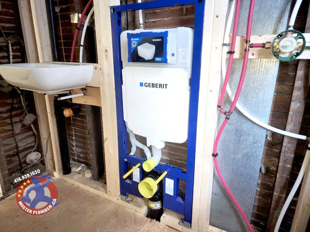 Rough-in Plumbing for Bathroom with Wall-hung Toilet - Mister Plumber