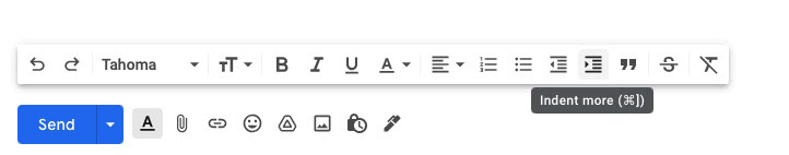 How to Insert Tab (Indent Text with Space) in Gmail - La De Du