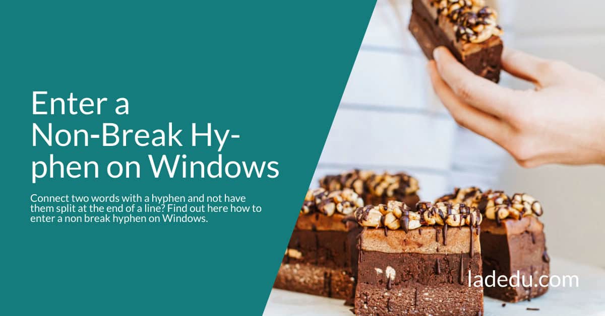 How to Enter a Non-breaking Hyphen on Windows (Alt Code) - La De Du