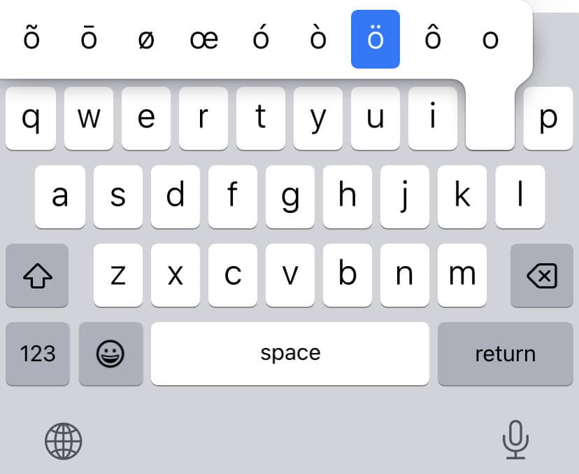 How to Type Umlaut Characters on iPhone - La De Du