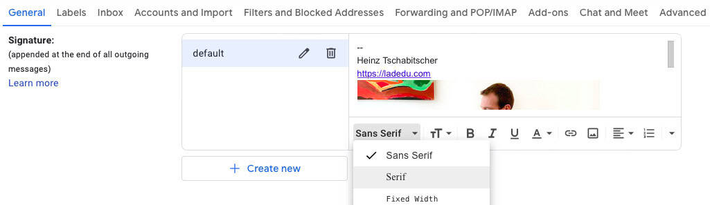 How to Format Your Gmail Signature - La De Du