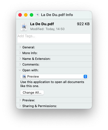 How to Make Preview the Default for PDF on a Mac - La De Du