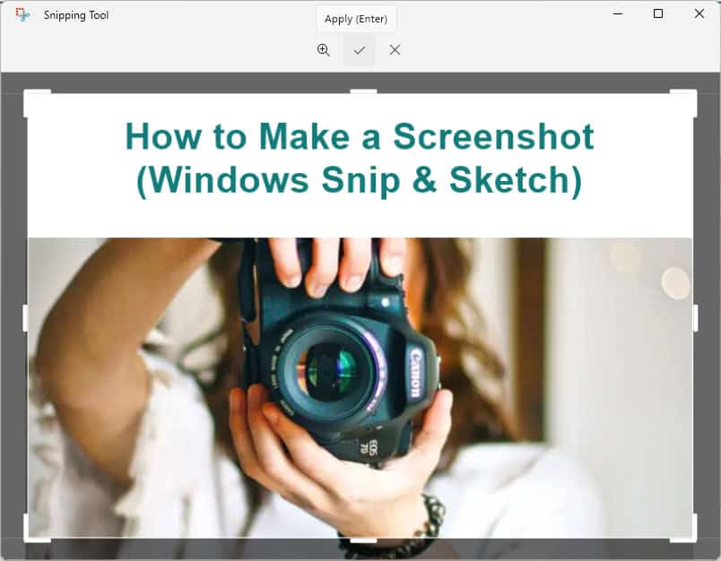How to Crop in Windows Snipping Tool - La De Du